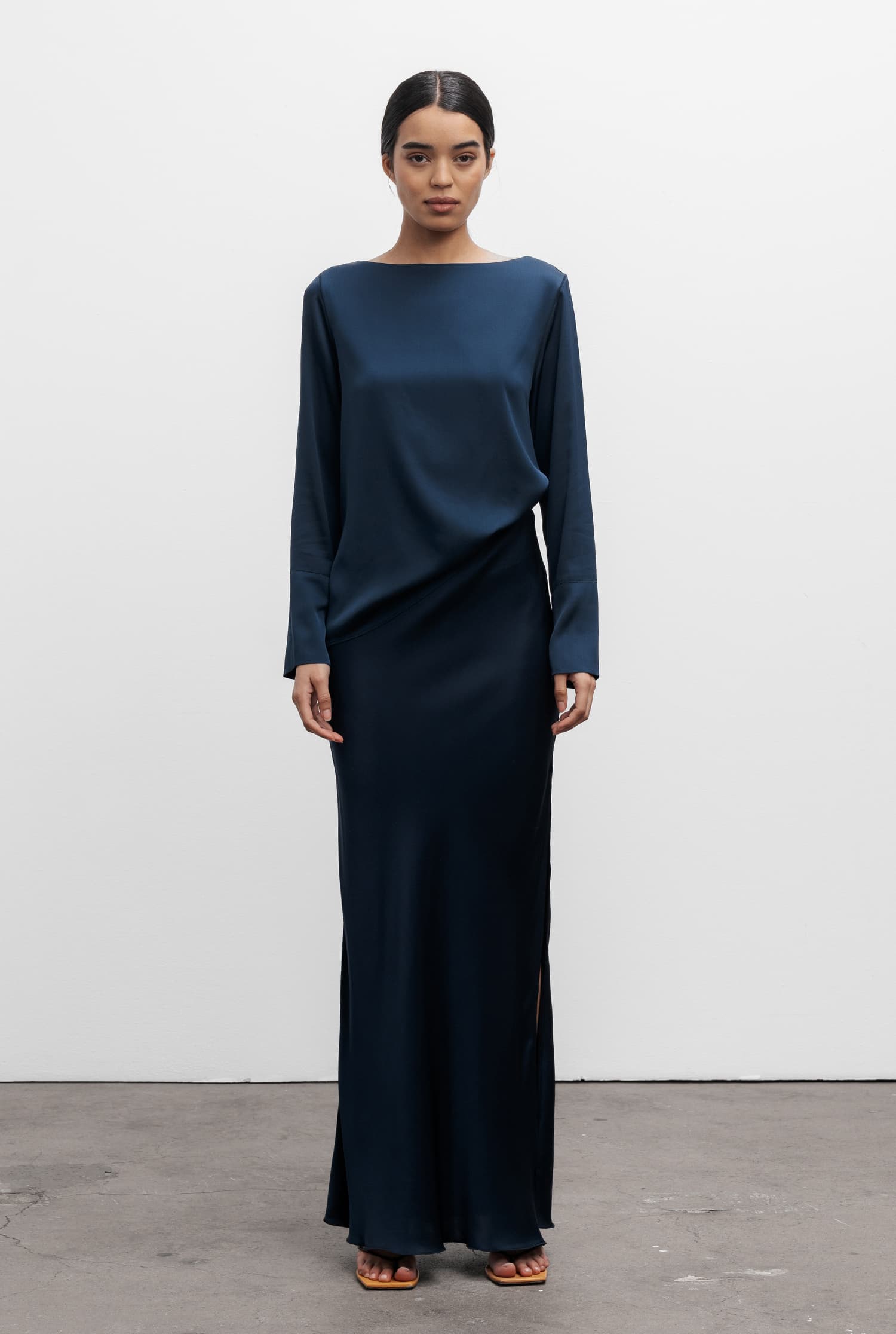 Kelly silk blouse midnight blue