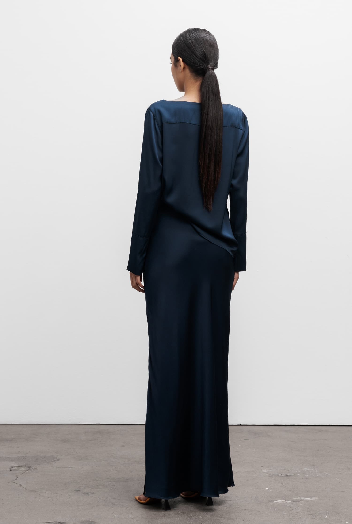 Kelly silk blouse midnight blue